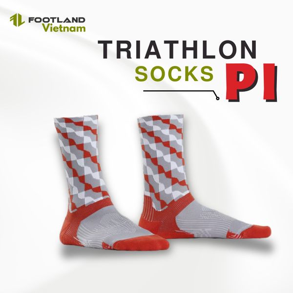 TRIATHLON PI SOCKS RED/GREY – Ysandal Vietnam