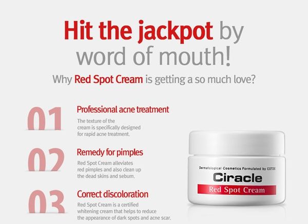 Kem làm giảm mụn sưng đỏ, mụn mủ Ciracle Red Spot Cream 30gKem làm giảm ...