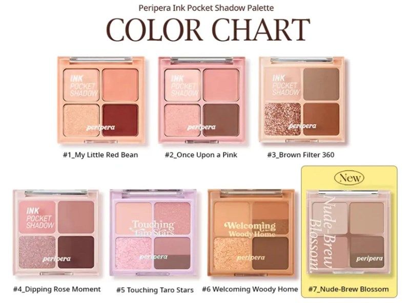 Màu Mắt 4 Ô Peripera Ink Pocket Shadow Palette -07Màu Mắt 4 Ô Peripera ...