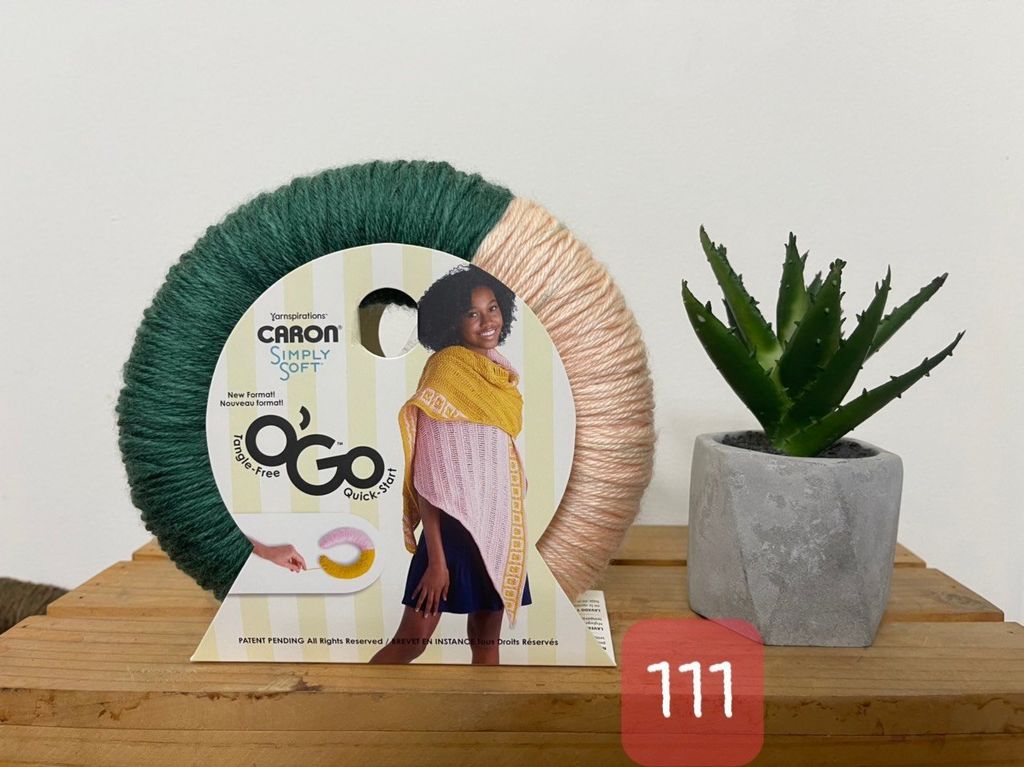Len loang O'GO Simply Softy nhập khẩu từ Caron đan móc khăn, nón, chăn