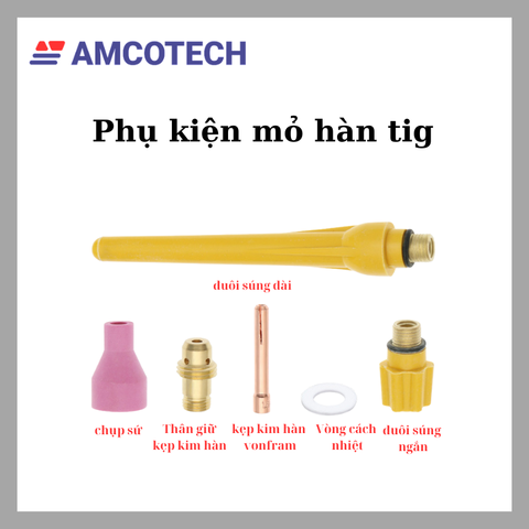 Bộ kẹp kim hàn collect body máy hàn tig, mỏ hàn tig hàn tig WP, hàn Ar