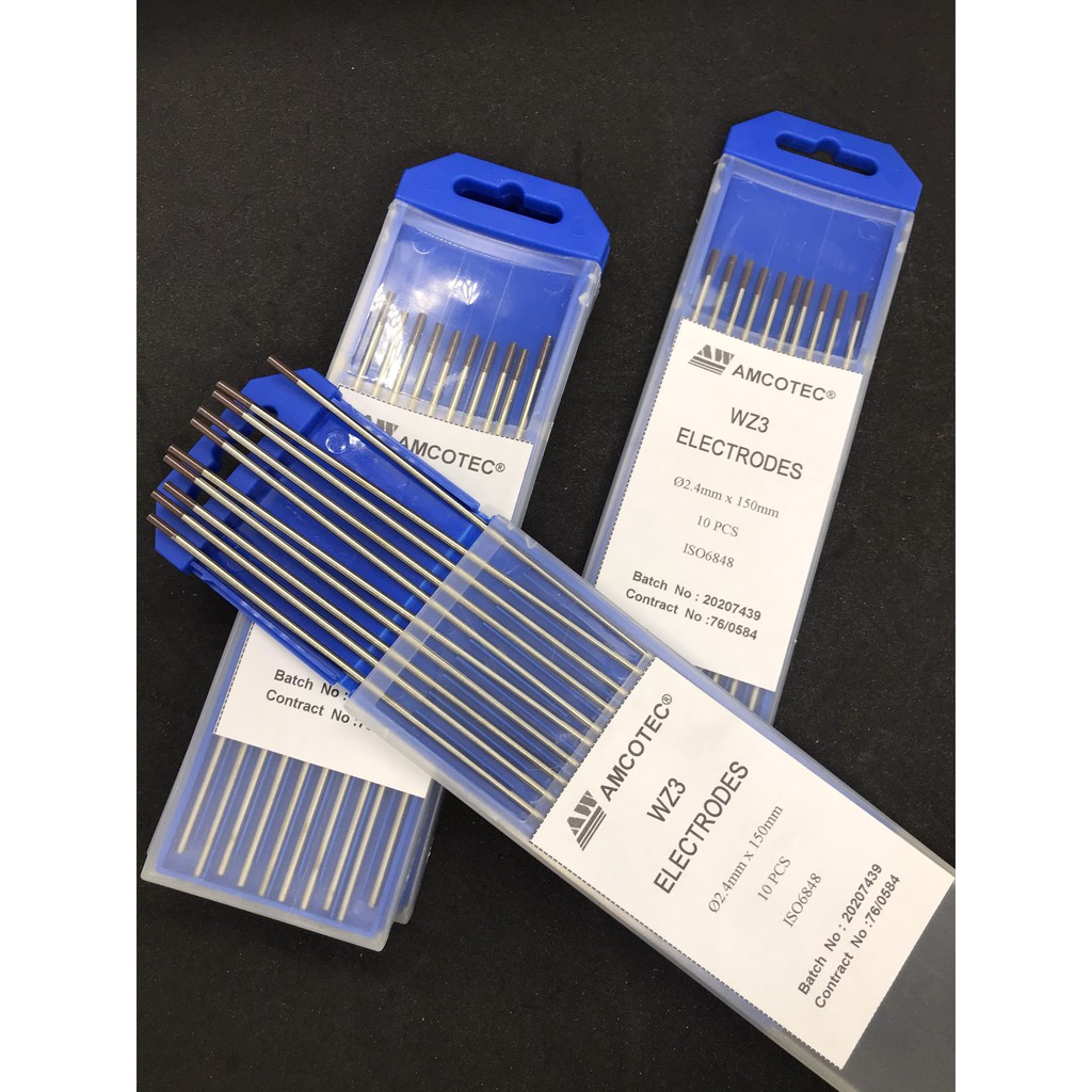 Kim hàn TIG Amcotec WZ3 2.4mmx150mm màu nâu