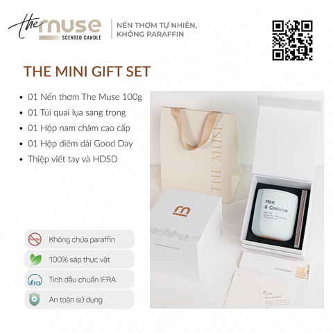 Nến thơm The Muse - Mint & Coconut - Hương Bạc Hà & Dừa