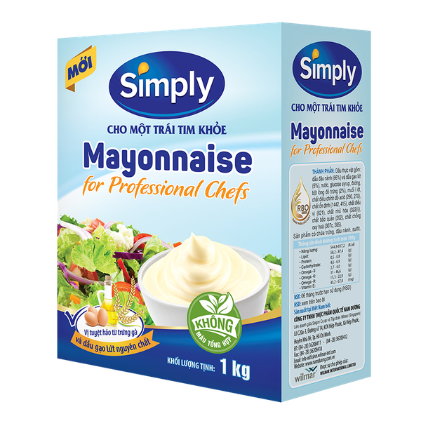 MAYONNAISE SIMPLY FOR PROFESSIONAL CHEFS 1KG (12 HỘP) – Nhà phân phối ...