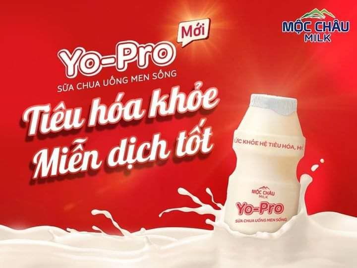 Sữa chua uống men sống Yo- Pro Mộc Châu Milk 65mlSữa chua uống men sống ...