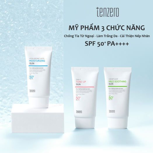 Kem chống nắng dịu da, nâng tông tự nhiên Tenzero Sun SPF 50+PA++++ 50gTenzero Heartleaf Mild ...
