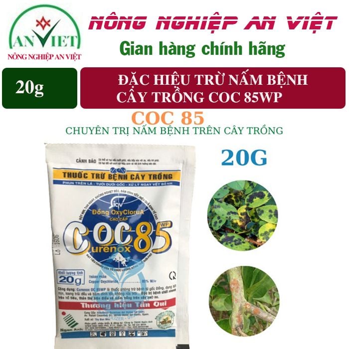 Thuốc Trừ Bệnh Coc85 WP (Gói 20g), thuốc trừ bệnh góc đồng coc 85wp ch ...