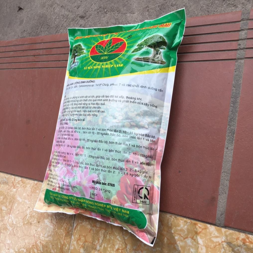 Phân bón hữu cơ vi sinh cho hoa cây kiểng 2kg, phân bón cho cây kiểng ...