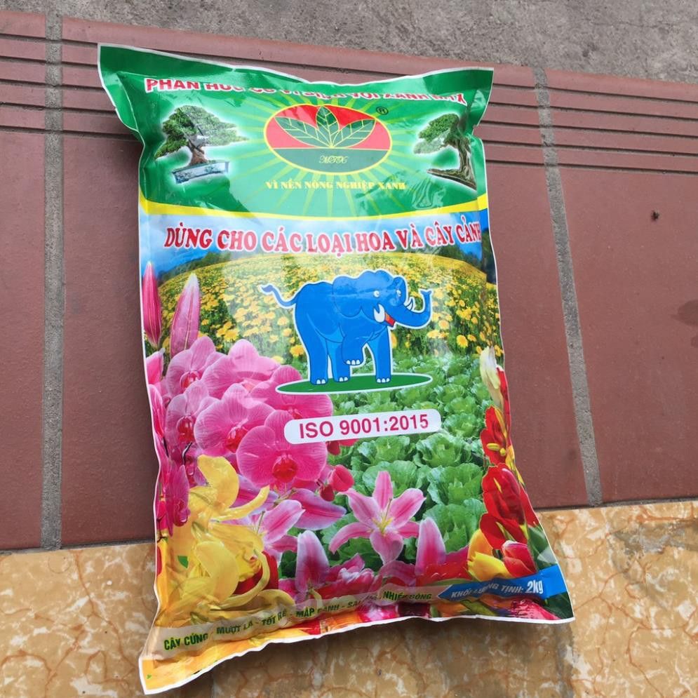 Phân bón hữu cơ vi sinh cho hoa cây kiểng 2kg, phân bón cho cây kiểng ...