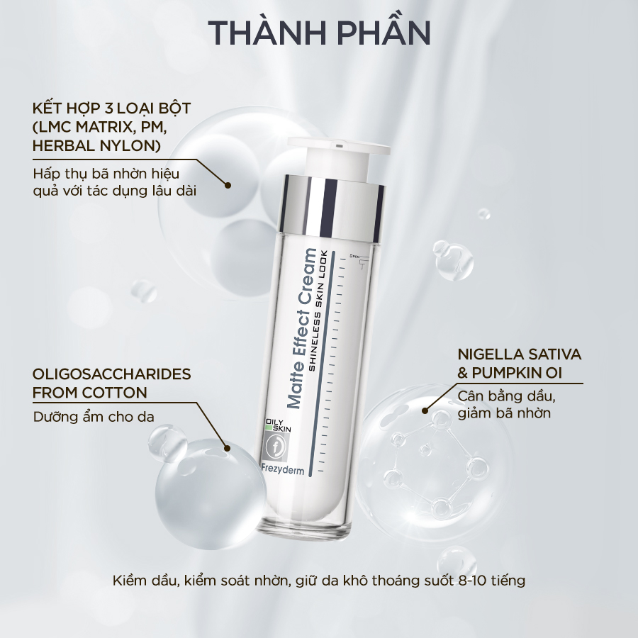 Kem kiềm dầu se khít lỗ chân lông Frezyderm Matte Effect Cream