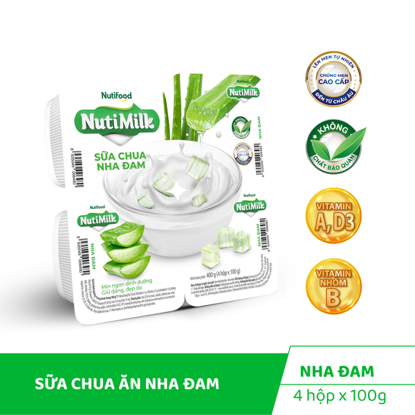 Sữa chua Nutimilk nha đam - Hộp 100g – Nutifood Eshop