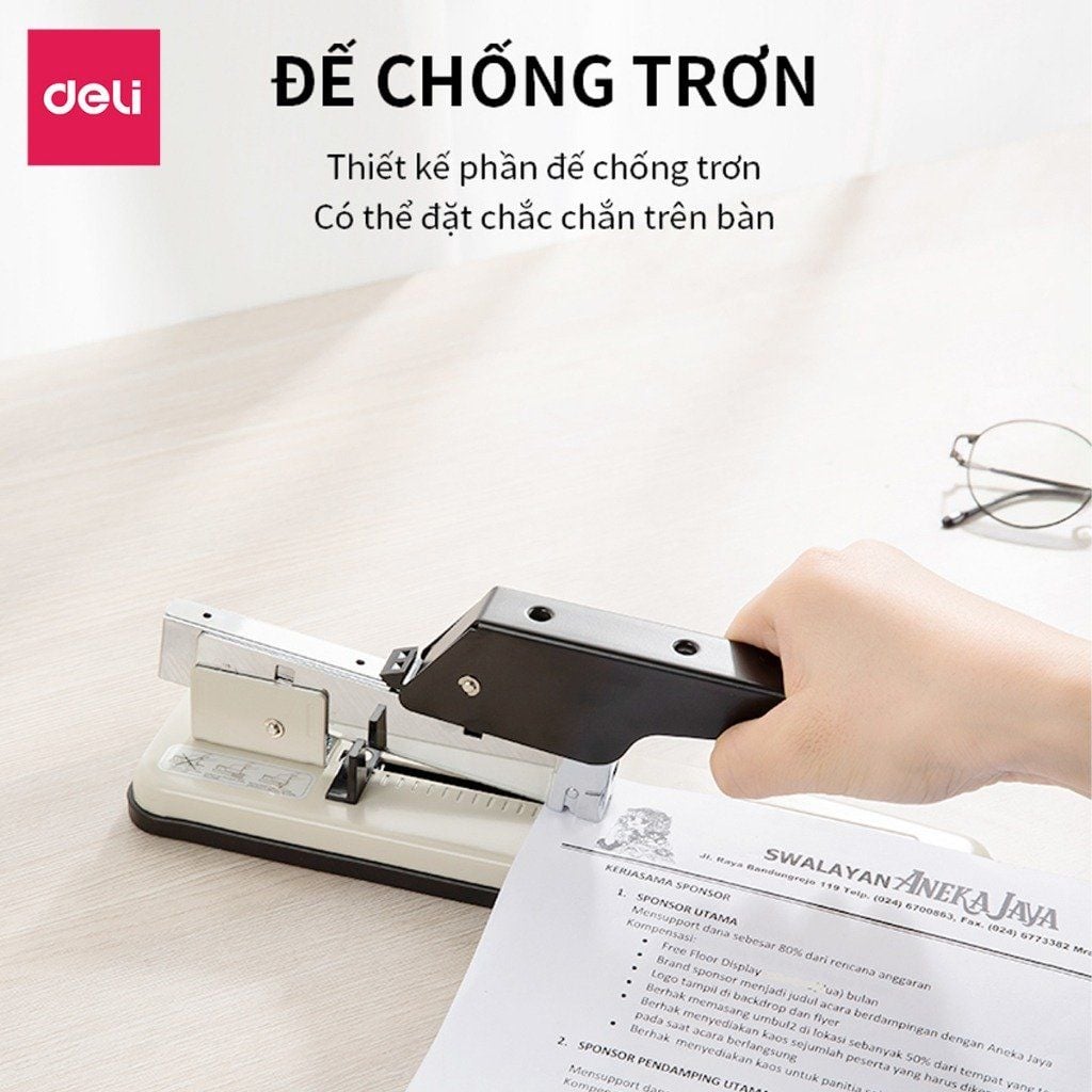 Dập ghim trung Delli 0390 (80 TỜ) – Văn phòng phẩm Hưng Nghĩa