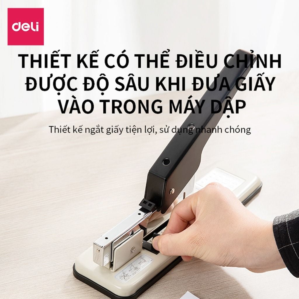 Dập ghim trung Delli 0390 (80 TỜ) – Văn phòng phẩm Hưng Nghĩa