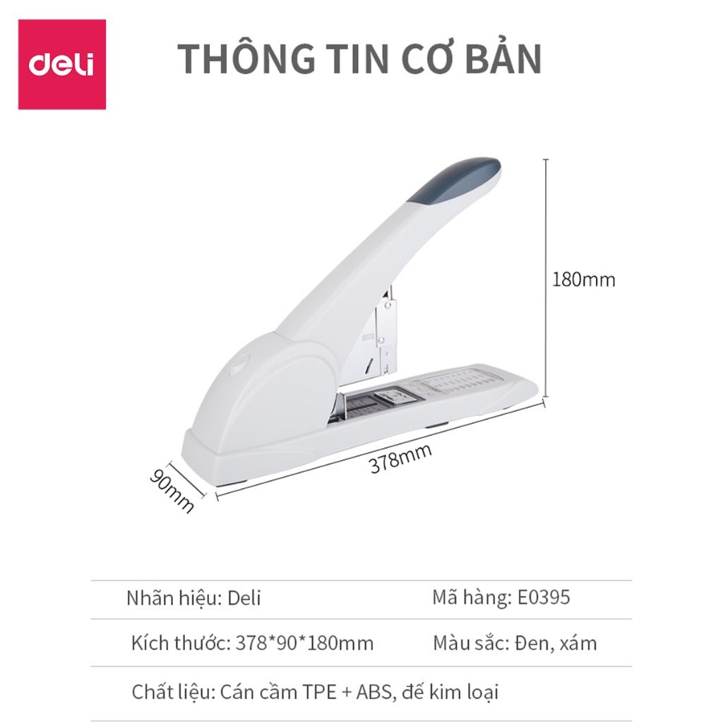 Dập ghim đại Deli 0395 (240tr) – Văn phòng phẩm Hưng Nghĩa