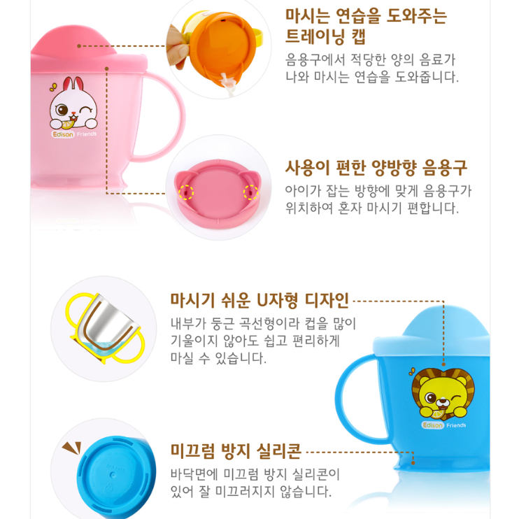 Ly tập uống inox có tay cầm Edison – HOMENAY