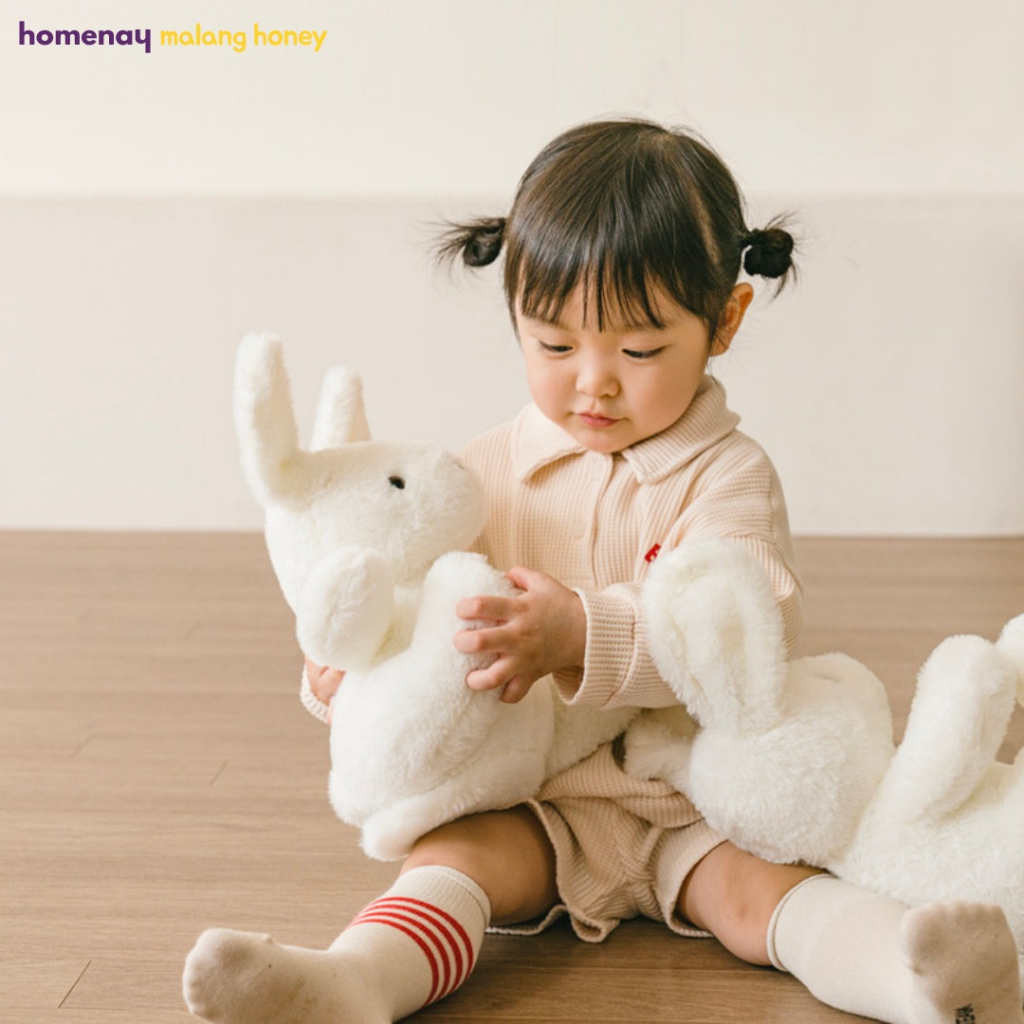 Gấu bông ú hoà tai gập có thể ghi âm, phát nhạc vui nhộn và nhại giọng – HOMENAY