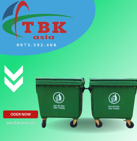 Thùng rác 1100L – TBKASIA