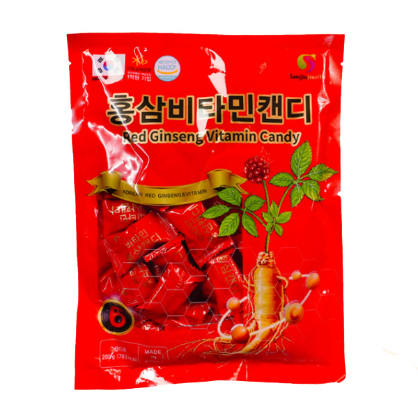 Kẹo sâm Vitamin Samjin Hàn Quốc gói 200g – Đạt Food