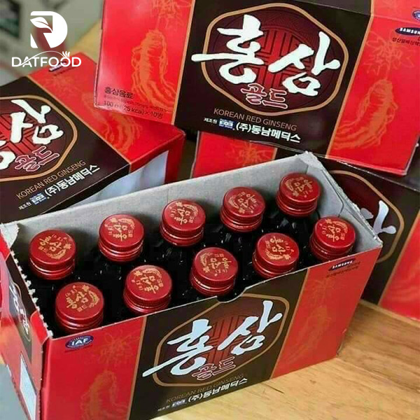 Nước hồng sâm IAF Hàn Quốc hộp 10 chai x 100ml - Đạt Food