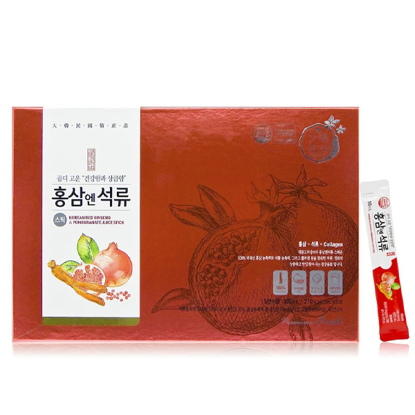 Nước hồng sâm lựu collagen Daedong Hàn Quốc hộp 30 gói x 10ml – Đạt Food