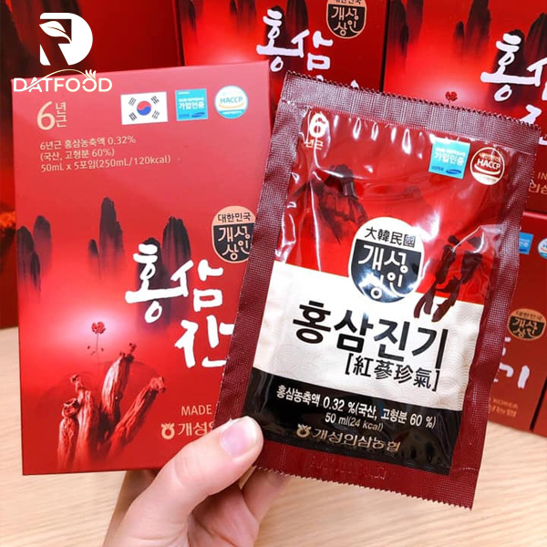 Nước hồng sâm núi Chinki Nonghyup Hàn Quốc hộp 30 gói x 50ml – Đạt Food