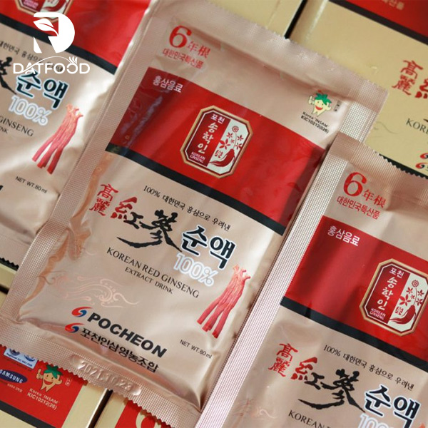 Nước hồng sâm Pocheon Hàn Quốc hộp 30 gói x 80ml - Đạt Food
