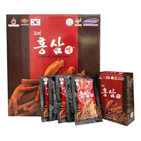 Nước hồng sâm Pocheon Hàn Quốc hộp nâu 30 gói x 70ml – Đạt Food