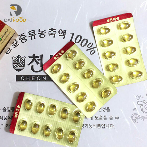 Tinh dầu thông đỏ Cheon Bi Sol Hàn Quốc hộp 180 viên – Đạt Food