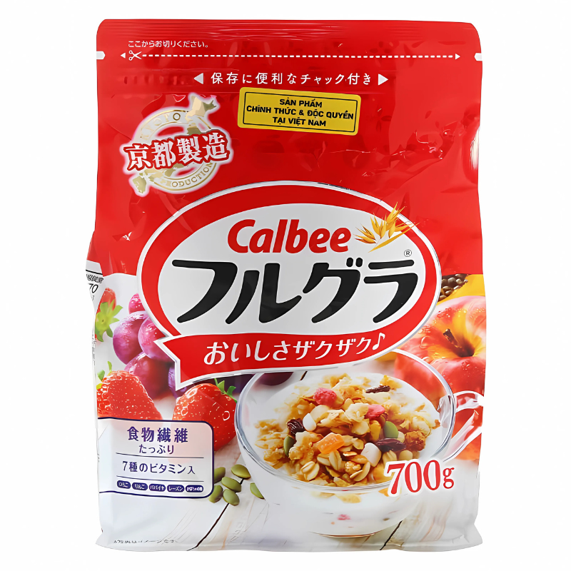 Calbee - Ngũ cốc trái cây 700g cung cấp năng lượng và tăng sức khỏe