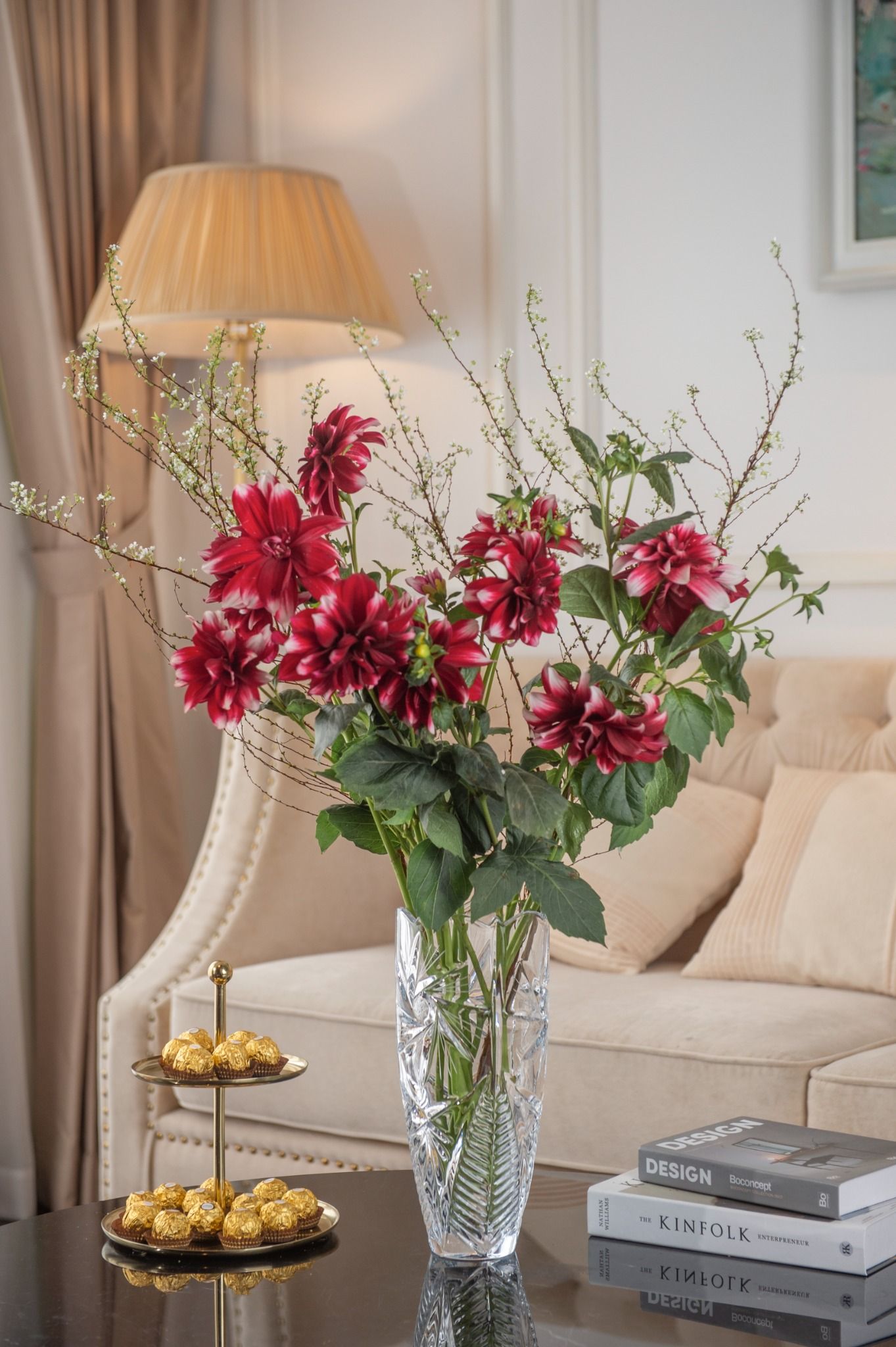 Lọ hoa pha lê bom xoáy 30cm – Sera