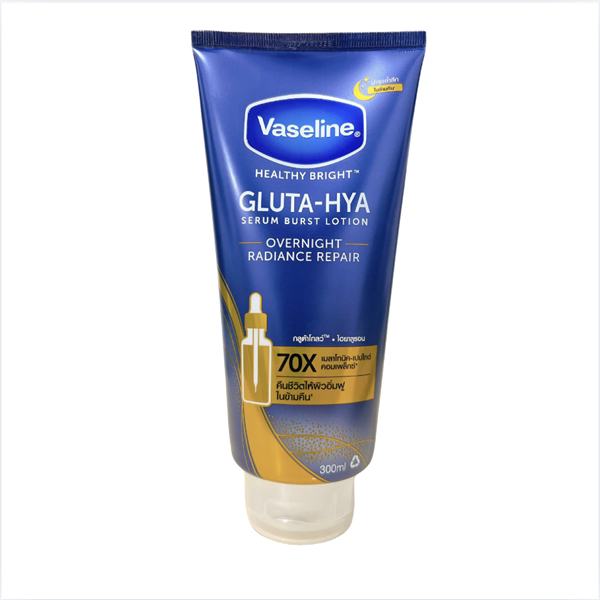 Vaseline Gluta-Hya Serum Burst Lotion Overnight Radiance Repair 70X 300mlVaseline Gluta-Hya ...