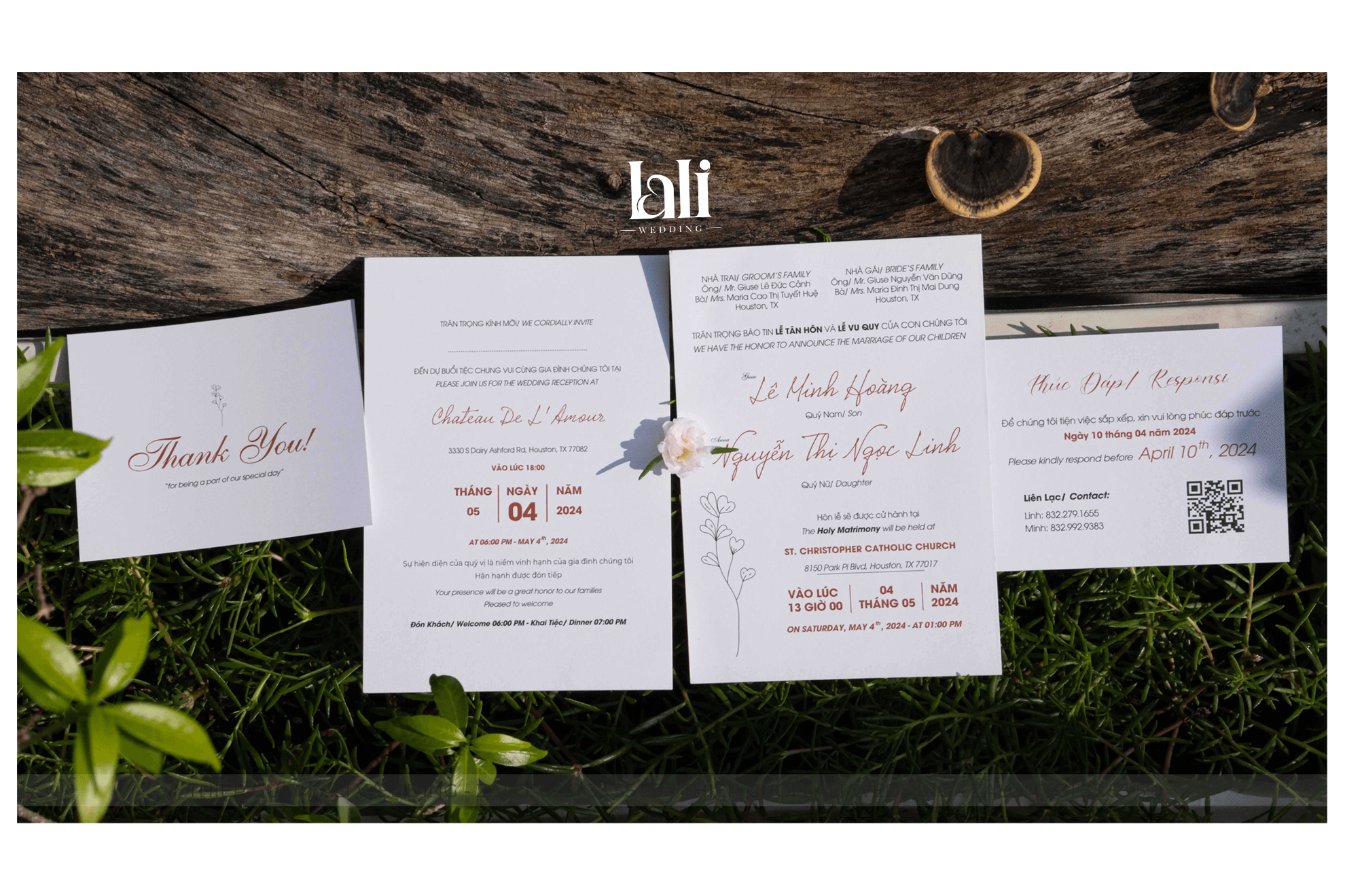 Thiệp cưới nhà Lali - Mẫu b0268 – Lali Wedding