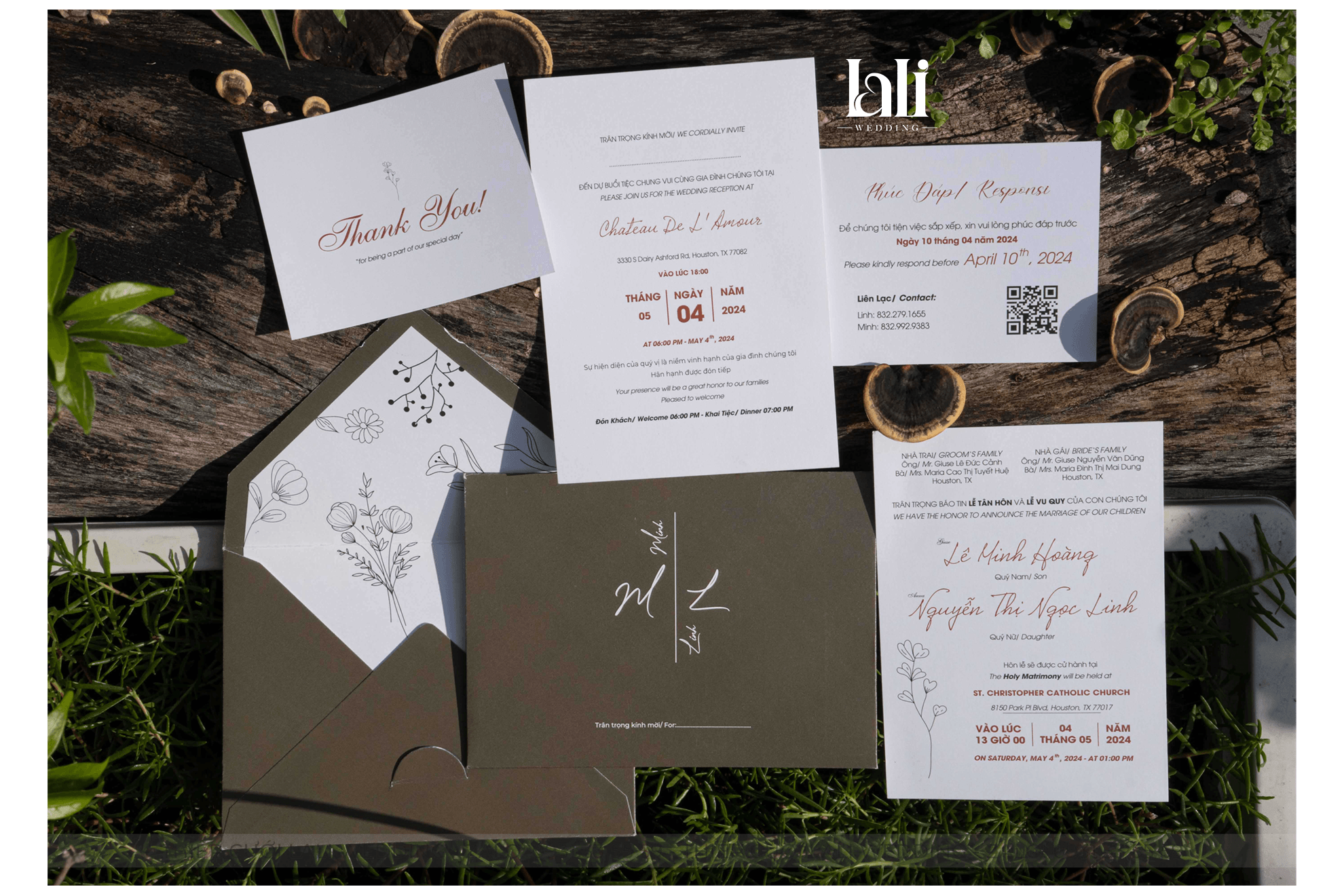 Thiệp cưới nhà Lali - Mẫu b0268 – Lali Wedding