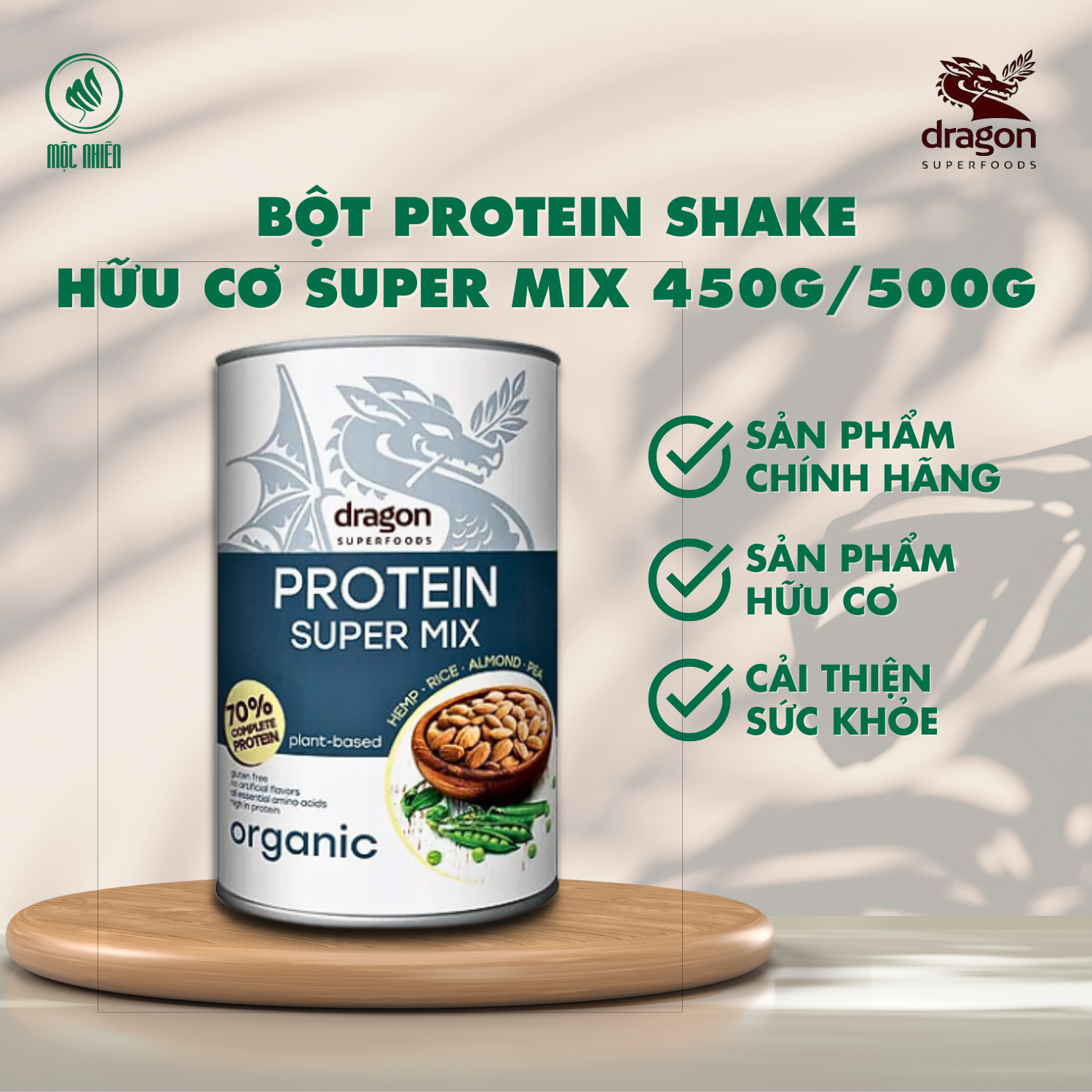 Protein super mix 500gr – Mộc Nhiên Vegan
