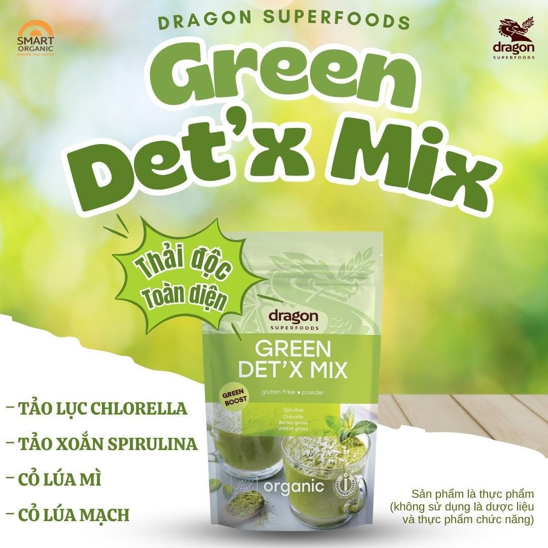Bột Green Detox Mix 200gr - Dragon Superfood – Mộc Nhiên Vegan
