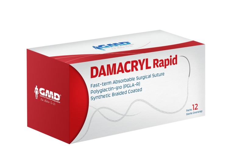 Chỉ tiêu nhanh tổng hợp đa sợi Polyglactin 910 DAMACRYL RAPID – Co.ltd