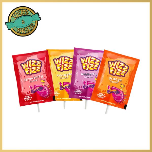 T&S Fyna Wizz Fizz Sour Lollipops 9g– Treats & Sweets