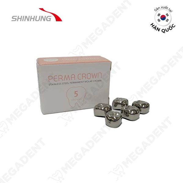 Perma Crown Adult Molar - Chụp thép răng vĩnh viễn - Cái – Megadent.vn