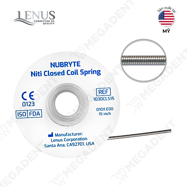 10x30 - 15" - Close Niti Coil Springs/ #2 Bobbin - lò xo giữ khoảng Ni ...