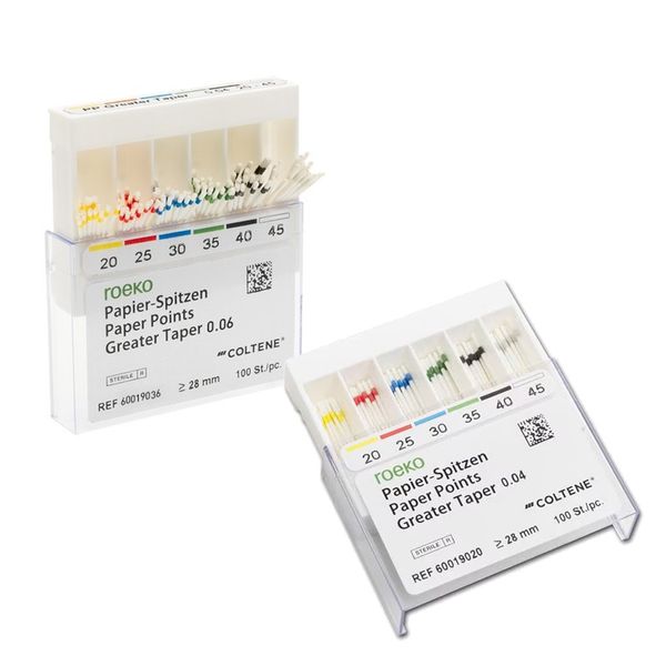 Roeko Paper Points Greater Taper - Côn giấy - Hộp 100 cây – Megadent.vn