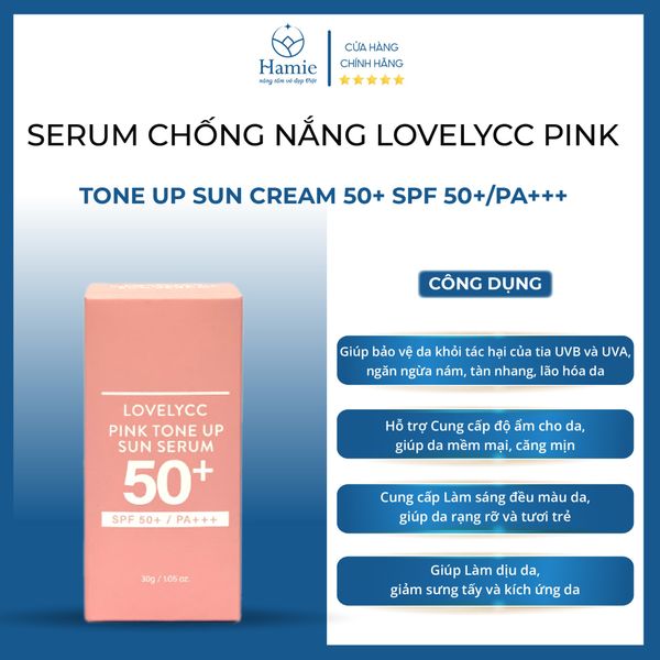Serum Chống Nắng Lovelycc Pink Tone Up 30gr Hàn QuốcSerum Chống Nắng ...