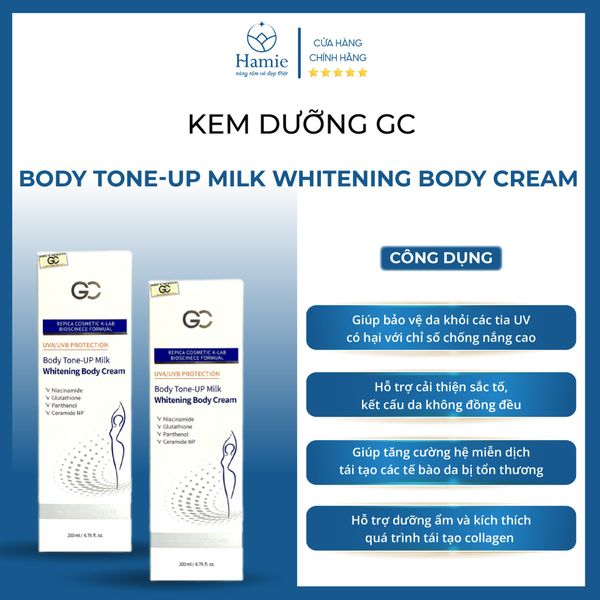 Kem Dưỡng GC Body Tone-Up Milk Whitening Body Cream 200ml Hàn QuốcKem ...