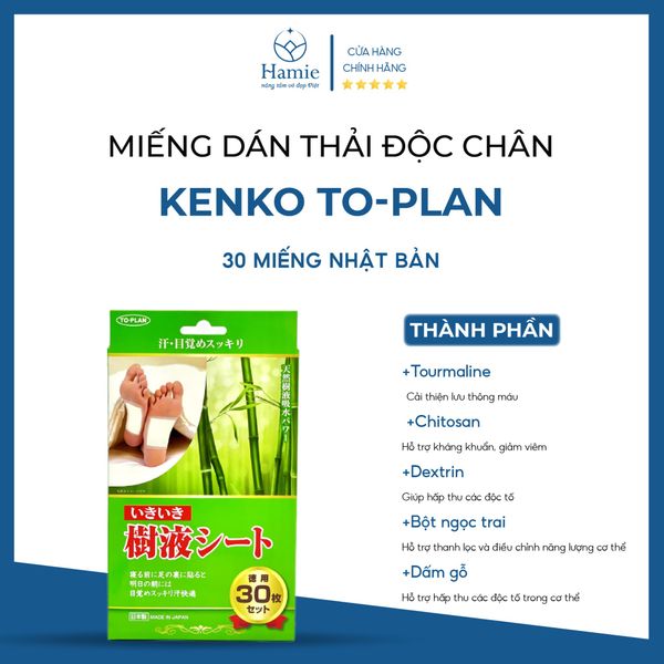Miếng Dán Thải Độc Kenko To-Plan 30 Miếng Nhật BảnMiếng Dán Thải Độc ...