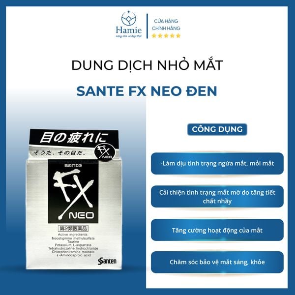 Nhỏ Mắt FX Neo Đen Sante 12ml Nhật BảnDung Dịch Nhỏ Mắt Sante Fx Neo Đen 12ml Nhật Bản – Hamie ...