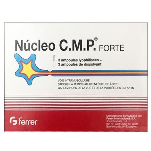 Bột pha tiêm Núcleo C.M.P Forte Ferrer điều trị bệnh về thần kinh ngoạ ...