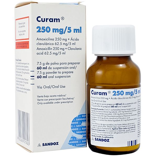 Siro Curam 250mg/5ml Sandoz điều trị nhiễm khuẩn – Nhathuocsunrose.vn ...