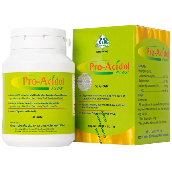 Thuốc Pro-Acidol Plus 50g Biopharco điều trị rối loạn tiêu hóa, viêm r ...