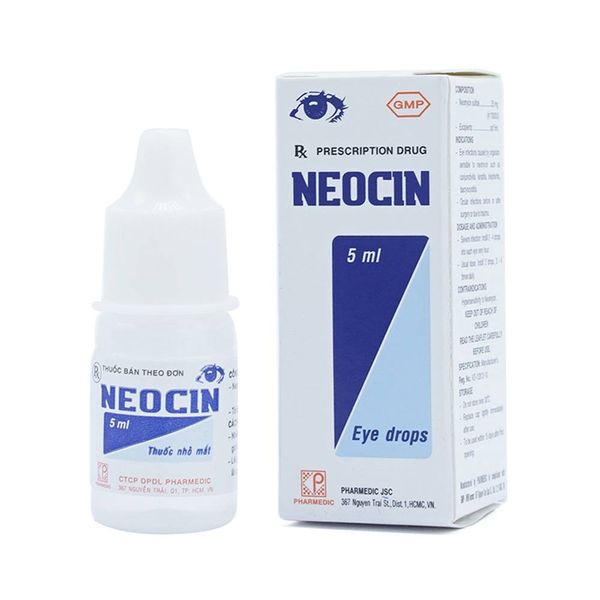 Thuốc nhỏ mắt Neocin Pharmedic điều trị viêm kết mạc, giác mạc (5ml ...