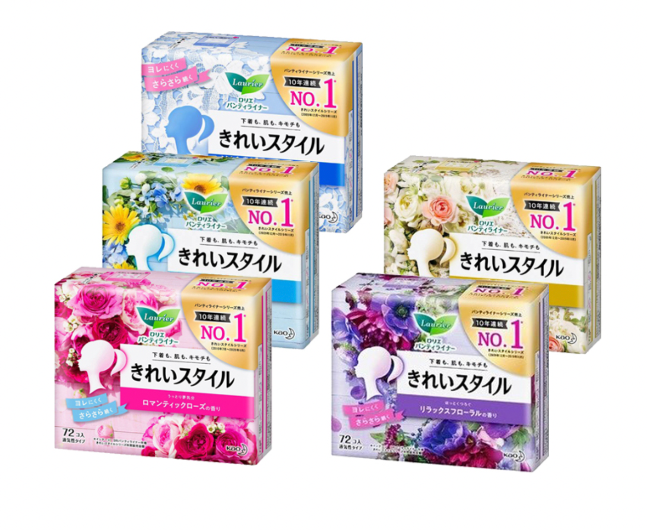 Băng vệ sinh Kao Laurie hàng ngày 72 miếng (5 mùi hương) – Hàng Nhật Daily