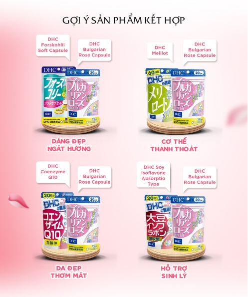 Viên Uống Hoa Hồng DHC Bulgarian Rose Capsule – Hàng Nhật Daily